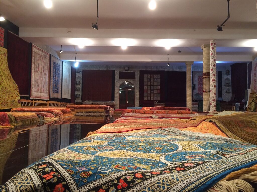 Halı mağazaları Bukhara silk carpets, Buhara, foto