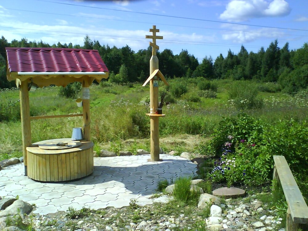 Pınar, çay Spring, stream, Novgorodskaya oblastı, foto