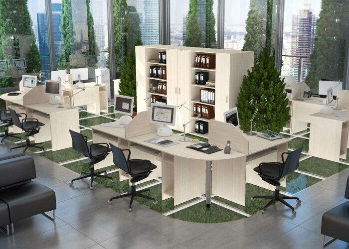 Büro mobilyaları Mebel-expo, Moskova, foto