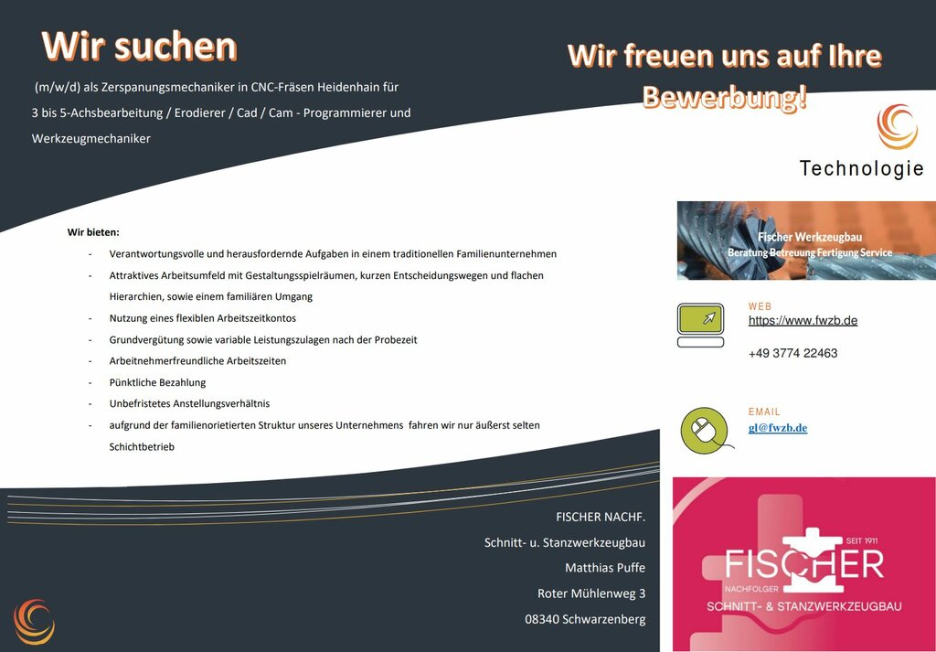 Endüstriyel alet üreticileri Fischer Nachfolger Schnitt- und Stanzwerkzeugbau Inh. Steffi Puffe E. K., Saksonya, foto