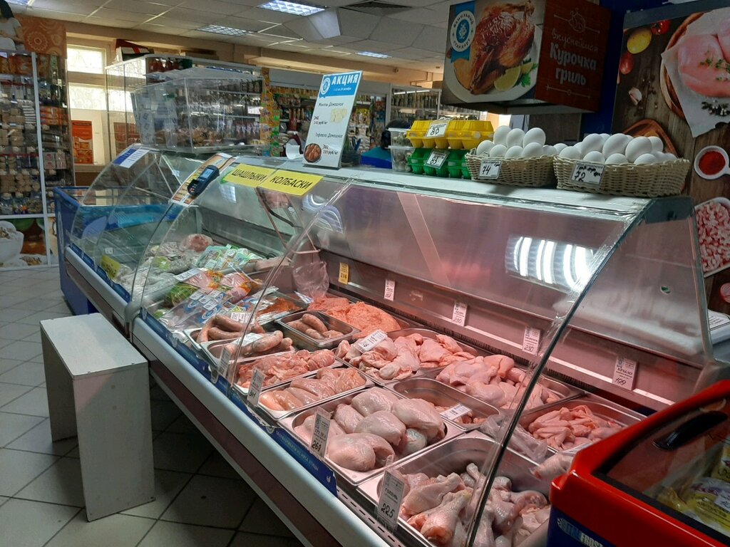 Kasap, şarküteri Kolbasy, Omsk, foto
