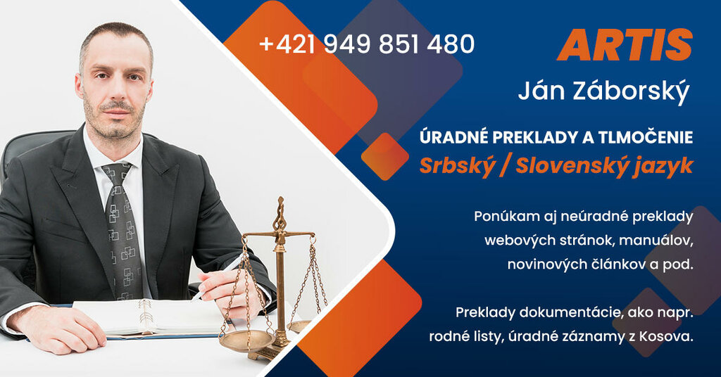 Tercüme büroları Ján Záborský - Artis, Trnava Region, foto