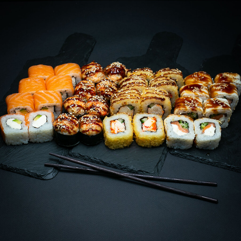 Suşi restoranı Miyako sushi, Moskova, foto