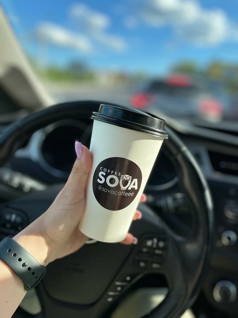 Al götür kahve Sova Coffee, Rostov‑na‑Donu, foto