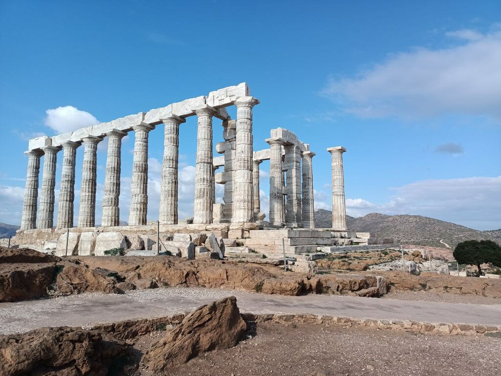 Anıt, heykel Temple of Poseidon, Dünya, foto