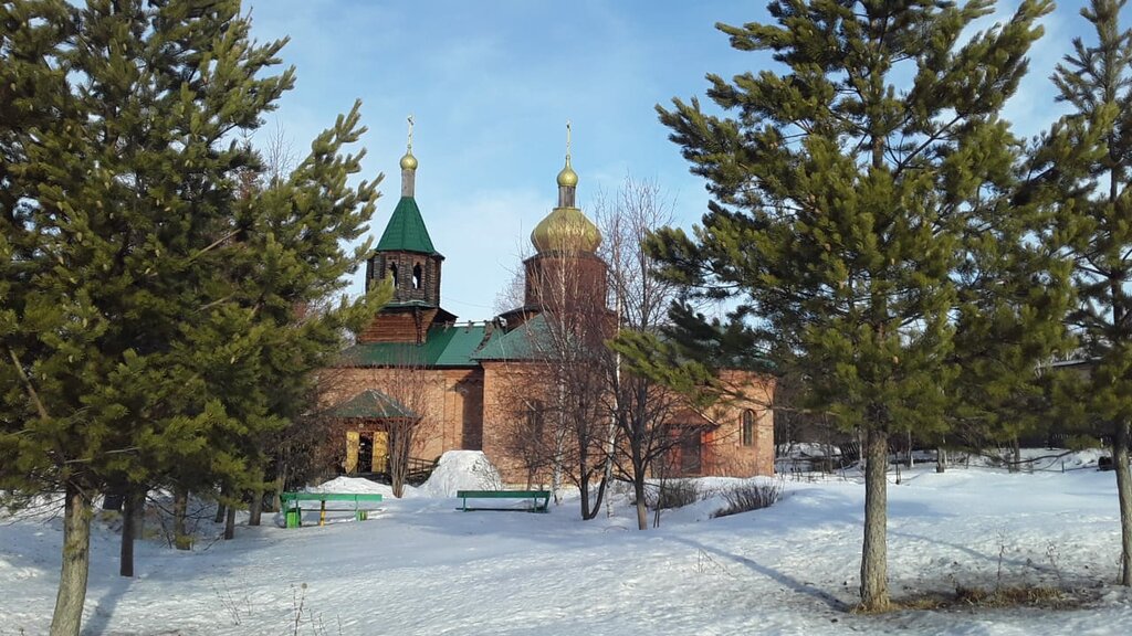 Ortodoks kiliseleri Church of the Icon of Our Lady, Doğu Kazakistan eyaleti, foto