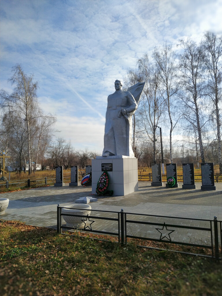 Anıt, heykel Памяти Великой Отечественной войны, Voronejskaya oblastı, foto