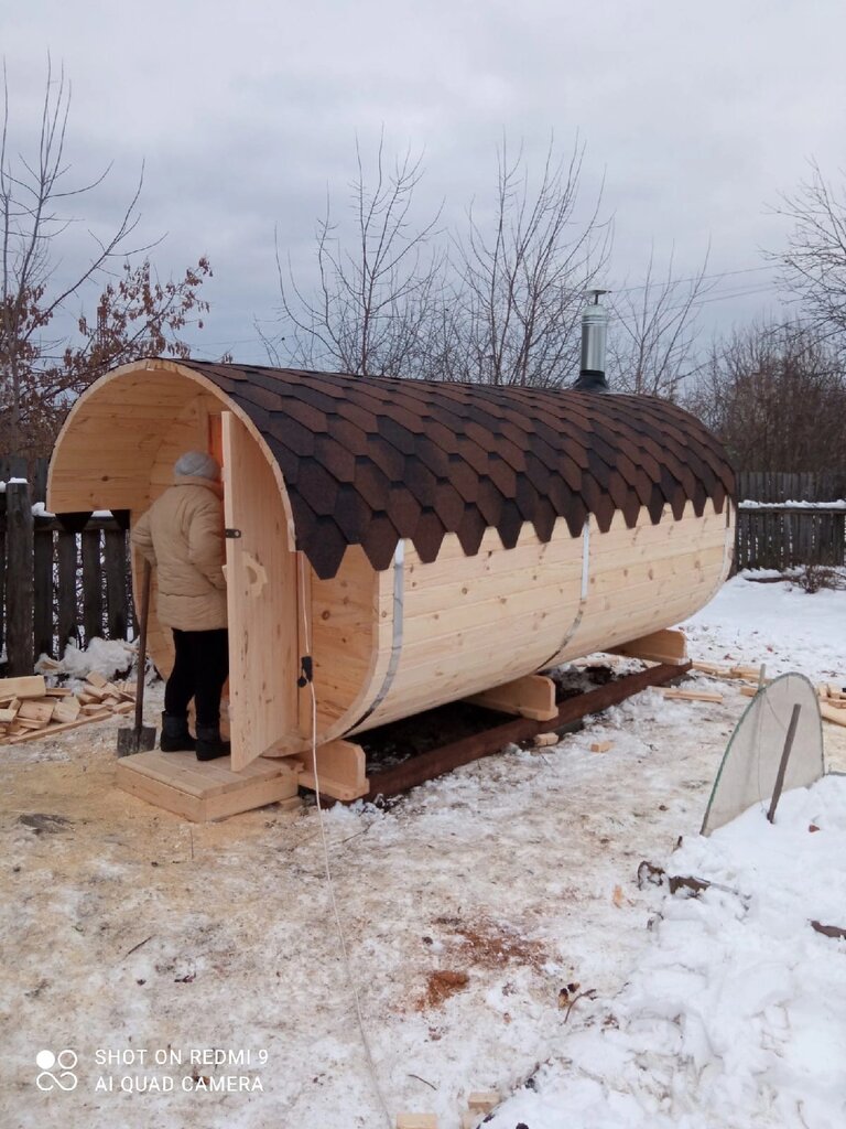 Hamam ve sauna inşaatı Бани Бочки, Pavlovo, foto