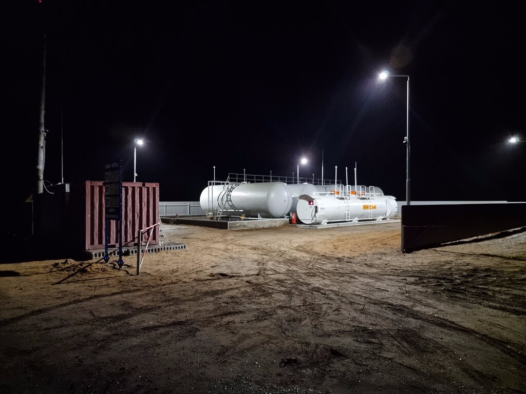 Benzin istasyonu БТК, Krasnoyarski krayı, foto