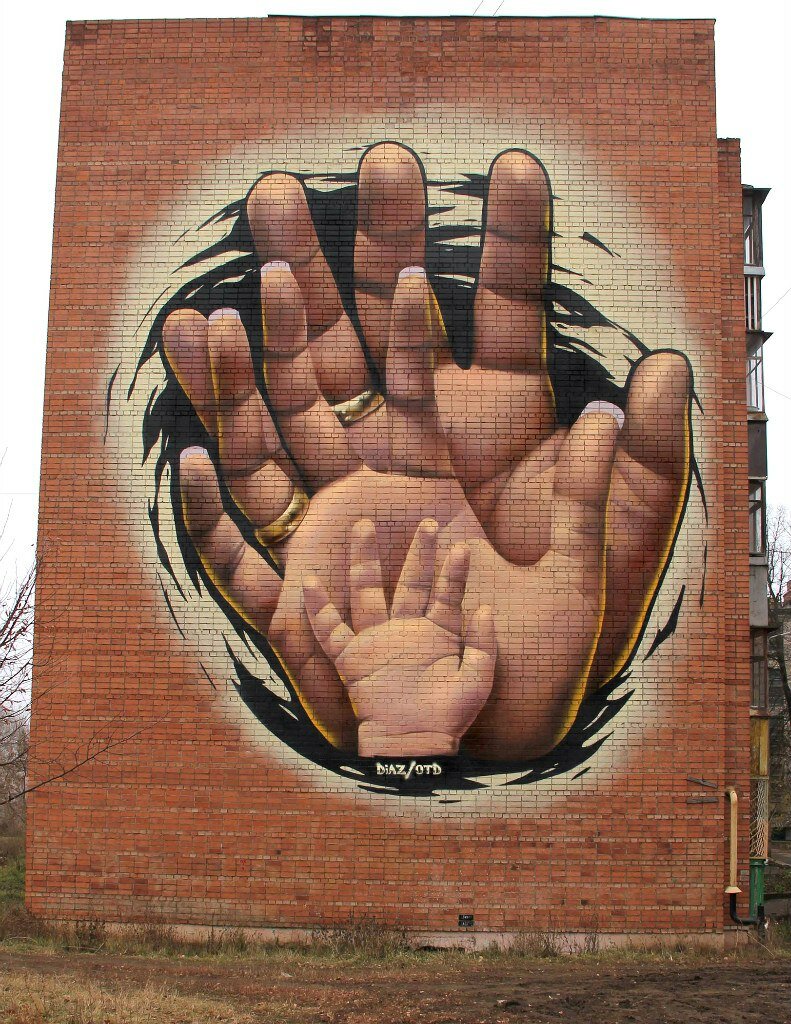 Sokak sanatı Граффити Семья, Tula, foto