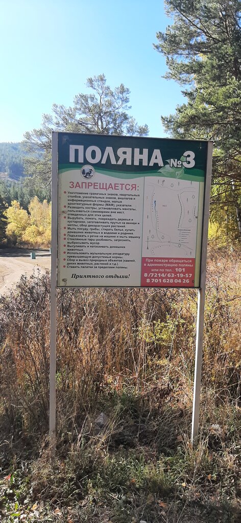 Piknik alanı Glade No. 3, Karağandı eyaleti, foto