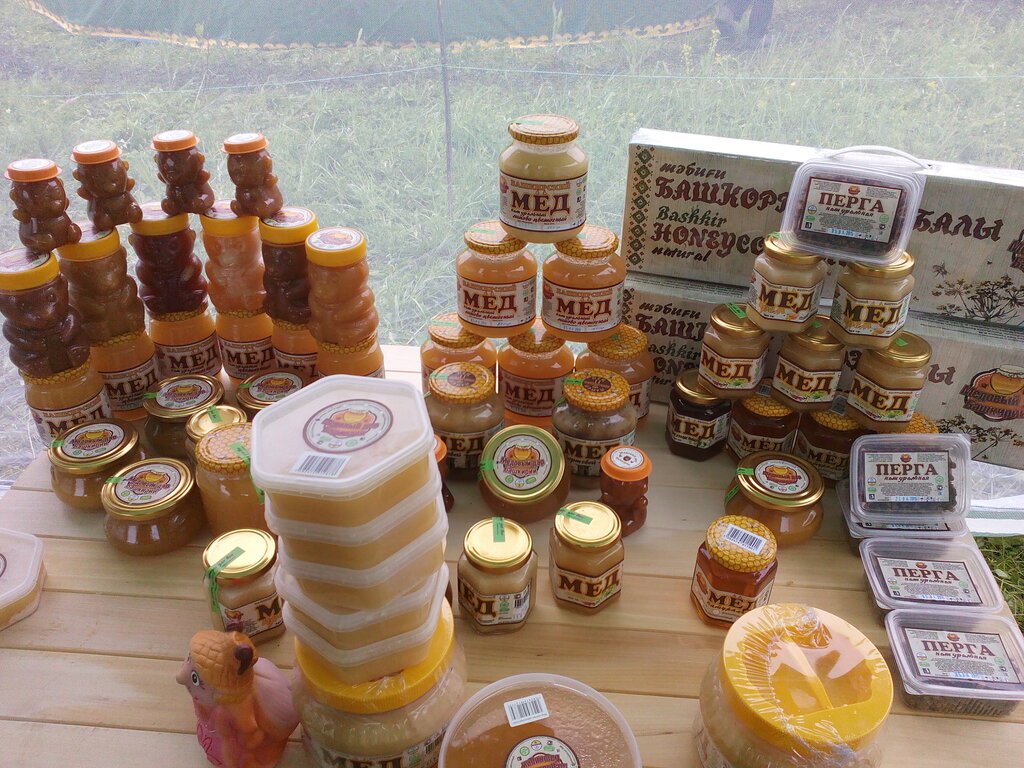 Bal ve arıcılık firmaları Medovyi Dar Bashkirii, Başkurdistan, foto