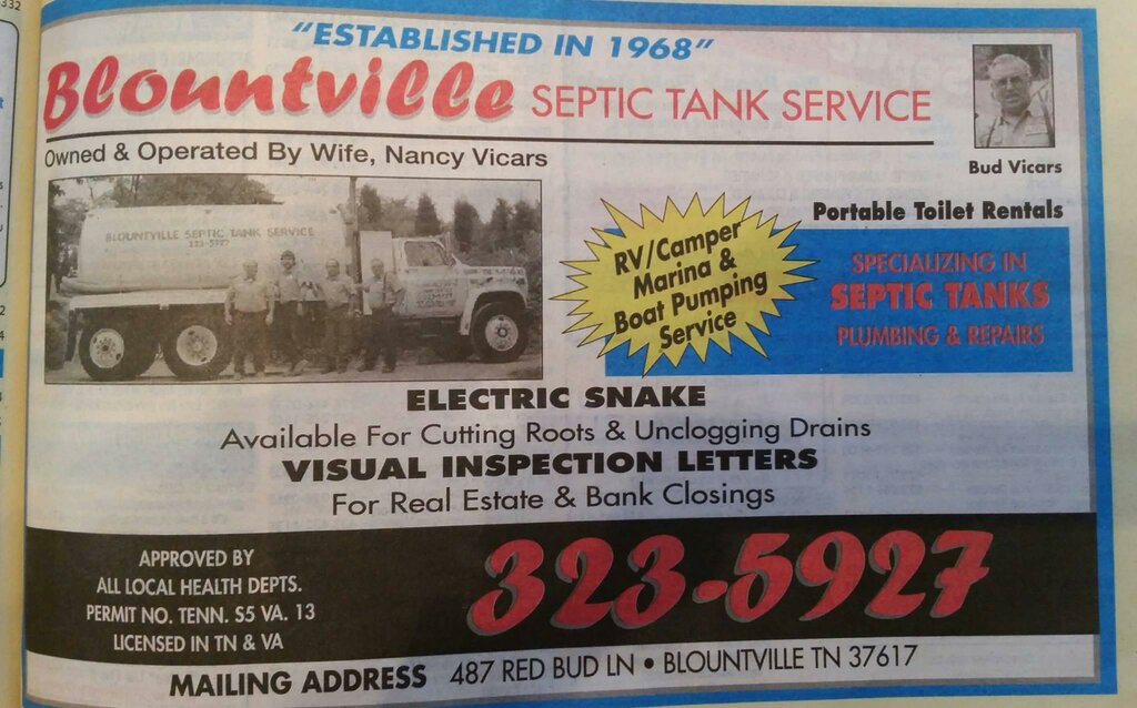 Sıhhi tesisat hizmetleri Blountville Septic Tank Service, Tennessee Eyaleti, foto