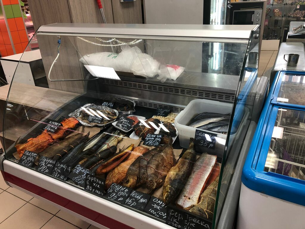 Balık ve deniz ürünleri Рыбная лавка, Moskova, foto