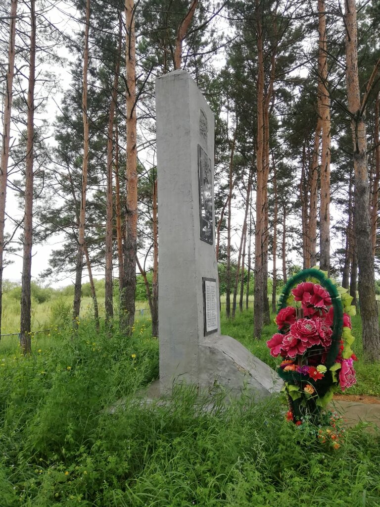 Anıt, heykel Воинам-односельчанам, погибшим в годы Великой Отечественной войны, Amursk Bölgesi, foto