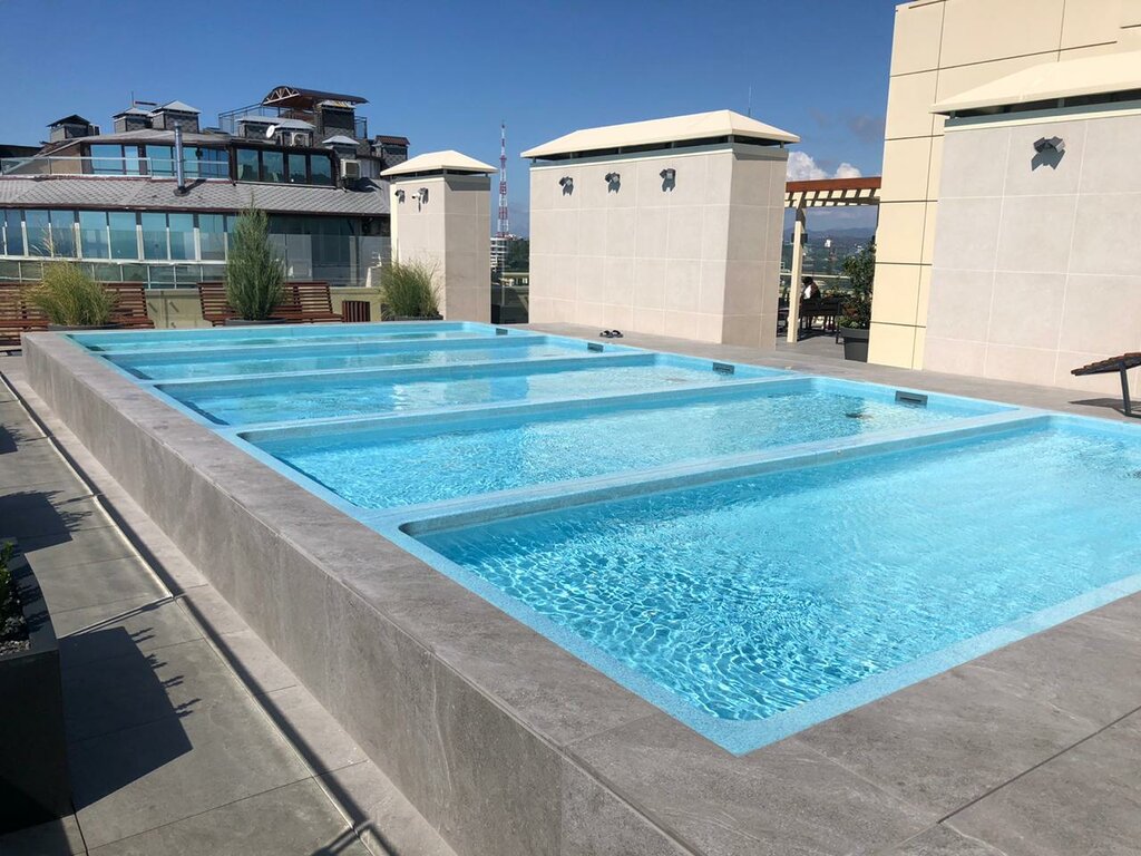 Havuz ve su parkı inşaatı ve ekipmanları Pallada, Soçi, foto