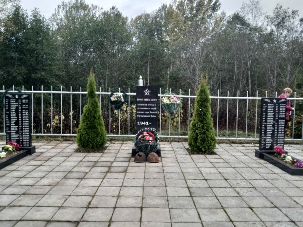 Anıt, heykel Братское захоронение советских воинов, Pskovskaya oblastı, foto
