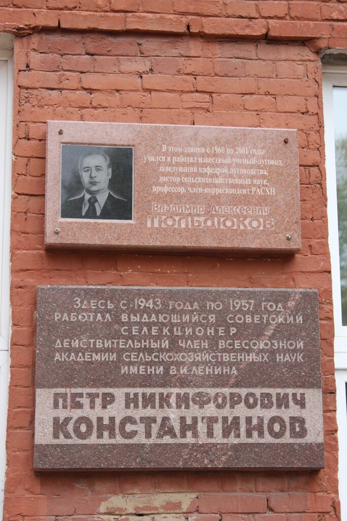 Anıt levhası, anıt taş Селекционер П.Н. Константинов, Moskova, foto