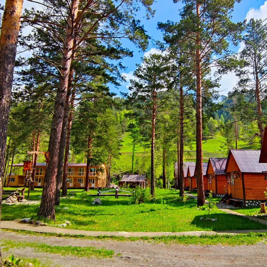 Resort oteller, tesisler Where ITS good camping. Chemal, Altay Cumhuriyeti, foto