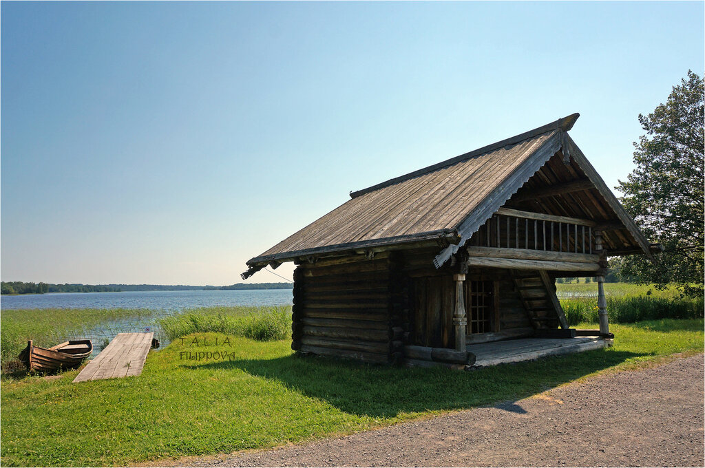 Turistik yerler Амбар из деревни Коккойла, Karelya, foto