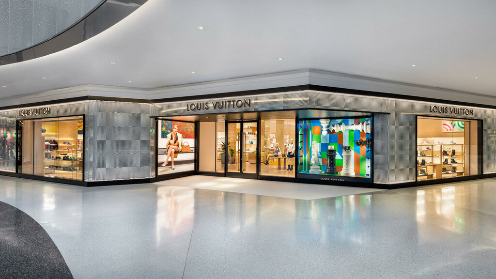 Ayakkabı malzemeleri Louis Vuitton Beverly Center, Los Angeles, foto