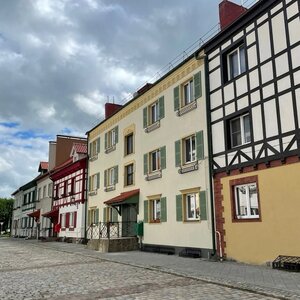 Кварталы исторической застройки (Kaliningrad Region, Pravdinskiy munitsipalny okrug, posyolok Zheleznodorozhny, Pervomayskaya Street), turistik yerler  Kaliningradskaya oblastından