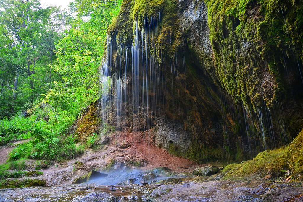 Şelale Shumilovsky Waterfall, Başkurdistan, foto