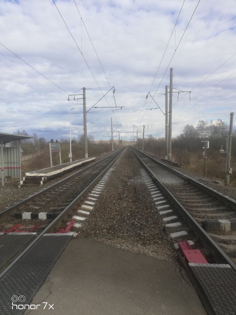 Tren istasyonu остановочный пункт Карцево, Vologodskaya oblastı, foto