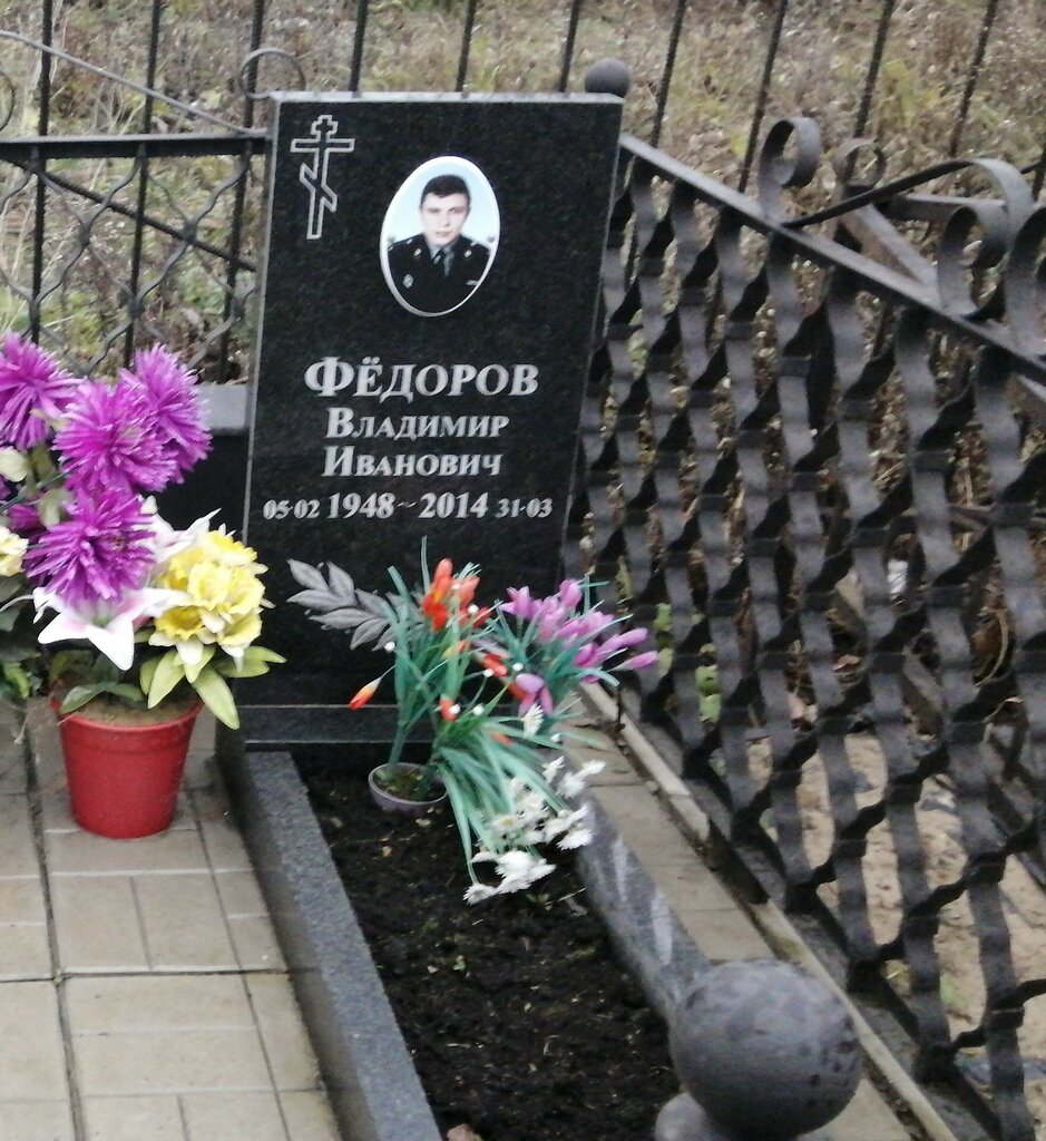 Ünlü kişilerin mezarları Капитан милиции, ветеран МВД, ветеран труда В.И. Фёдоров, Moskova, foto