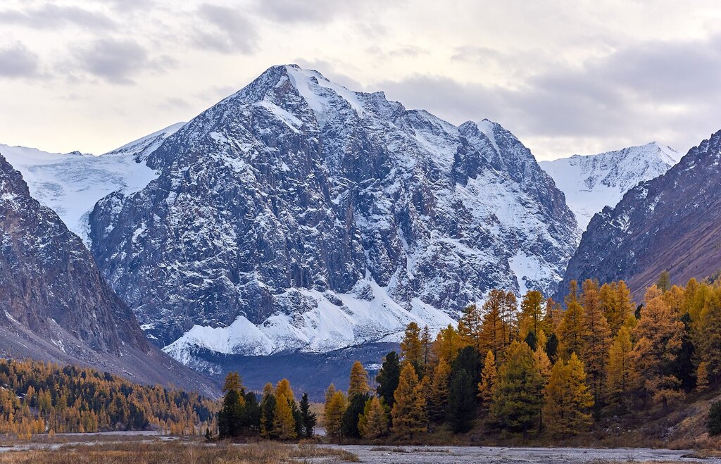 Dağ zirvesi Гора Караташ, Altay Cumhuriyeti, foto