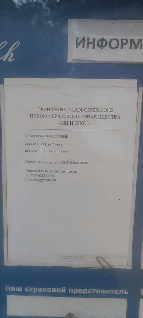 Belediyeler, devlet daireleri Правление СНТ Мшинское, Saint‑Petersburg ve Leningradskaya oblastı, foto