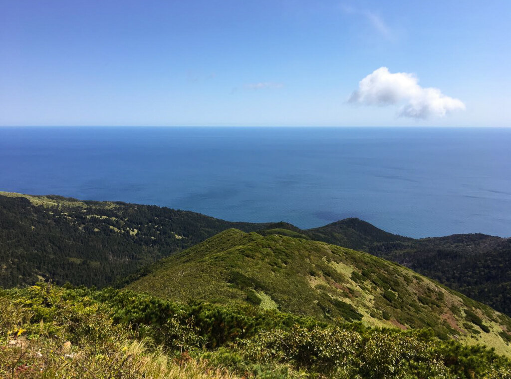 Dağ zirvesi Гора Анива 409 метров, Sahalin Bölgesi, foto