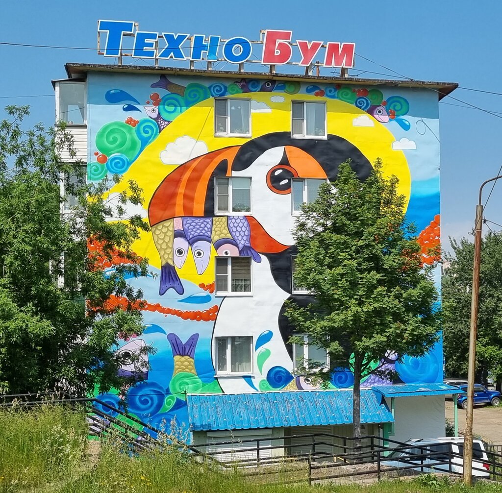 Sokak sanatı Граффити Атлантический тупик, Petropavlovsk, foto