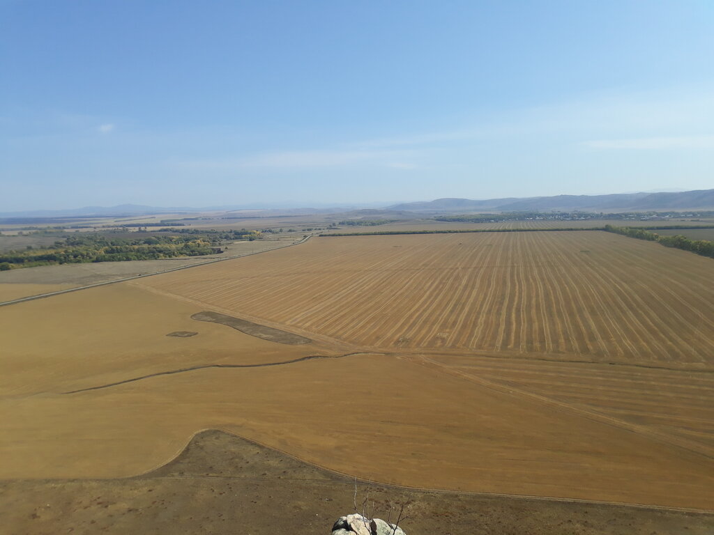 Dağ zirvesi Гора Долгая 413 метров, Altayski krayı, foto