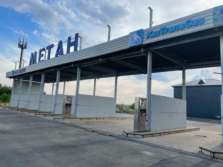 Otogaz dolum istasyonu Methane-Service, Batı Kazakistan eyaleti, foto
