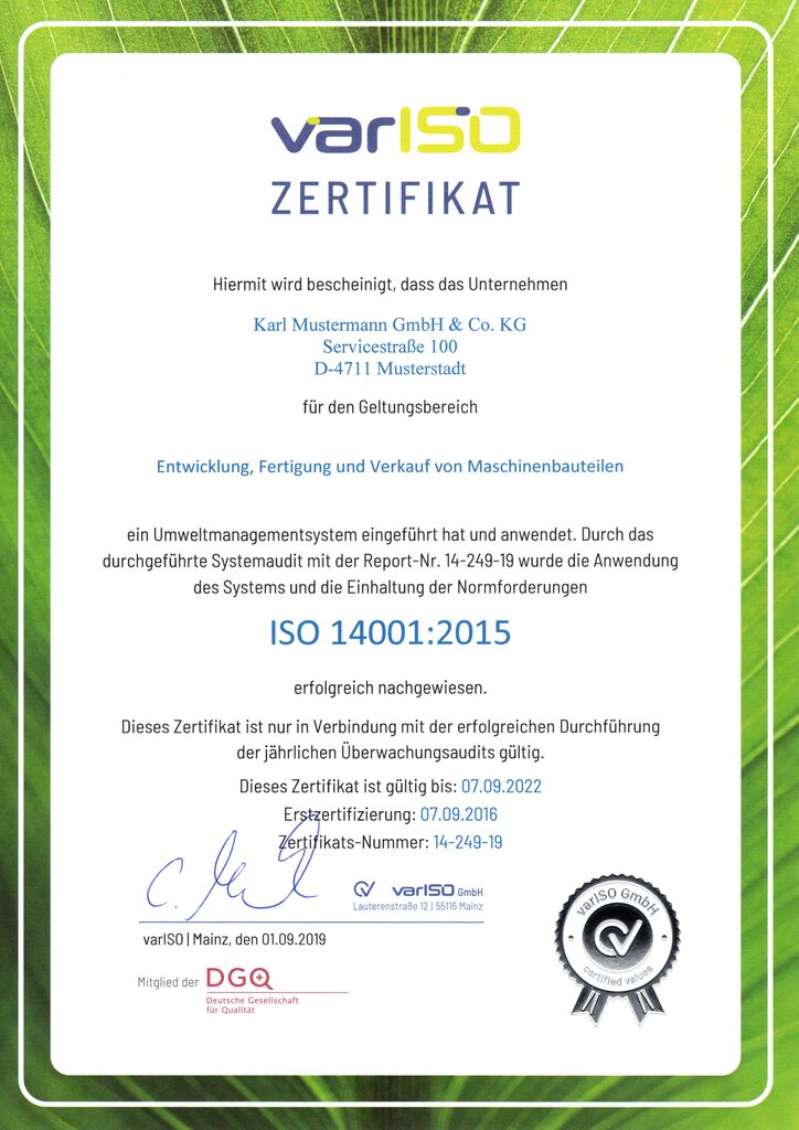Danışmanlık hizmetleri VarISO GmbH, Mainz, foto