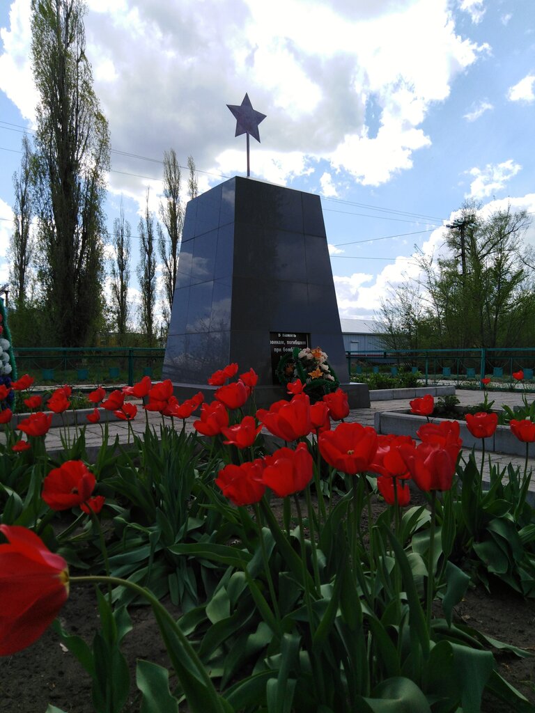 Anıt, heykel Братская могила советских воинов, погибших в период Сталинградской битвы, Volgogradskaya oblastı, foto