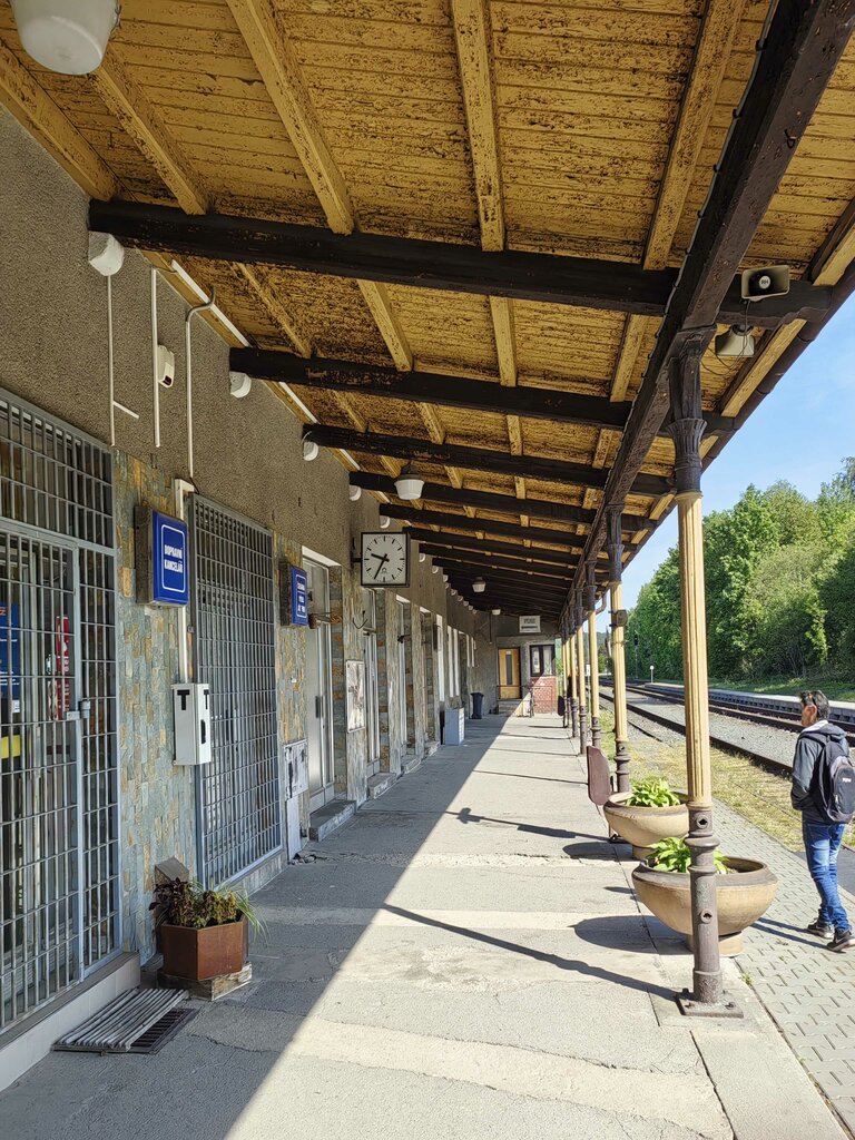 Tren istasyonu Mesto Albrechtice, Moravya‑Silezya Bölgesi, foto