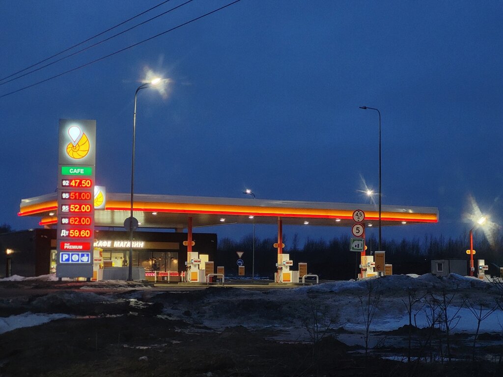 Benzin istasyonu АЗС Shelf, Saint‑Petersburg ve Leningradskaya oblastı, foto