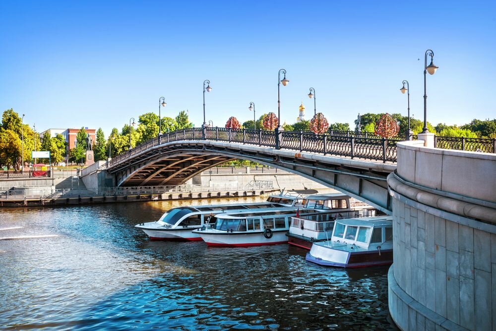 Turistik yerler Luzhkov Bridge, Moskova, foto