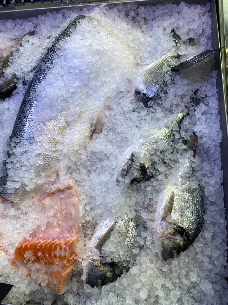 Balık ve deniz ürünleri Ribnoe Mesto, Moskova ve Moskovskaya oblastı, foto