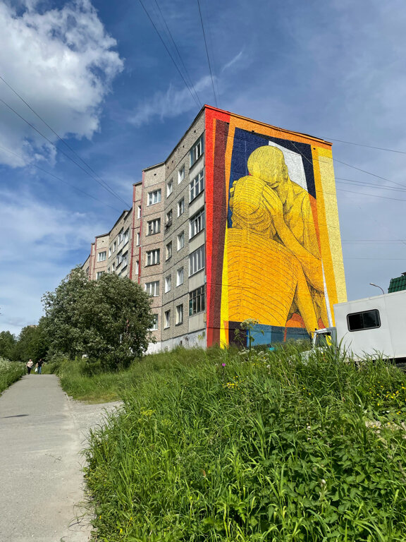 Sokak sanatı Граффити Благословление, Apatity, foto