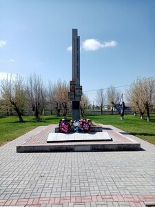 Стела воинам-односельчанам, погибшим в годы ВОВ 1941-1945 гг. (Volgograd Region, Staropoltavskiy rayon, selo Saltovo), anıt, heykel  Volgogradskaya oblastından