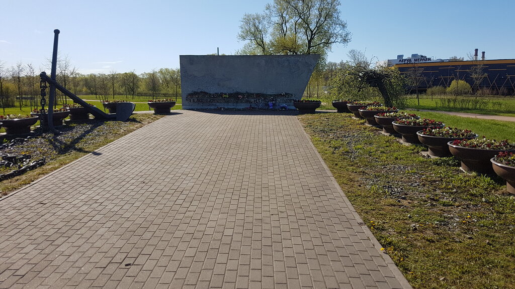 Anıt, heykel Стела и якорь Зелёного пояса Славы, Saint‑Petersburg, foto