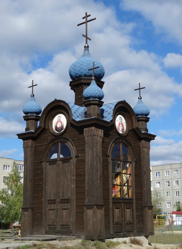 Şapel, haç anıtı Часовня Иконы Божьей Матери, Zhytkavichy, foto