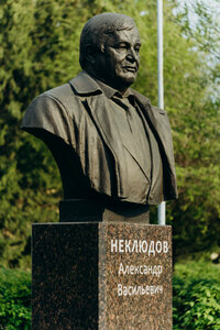 Бюст А.В. Неклюдов (Chelyabinsk Region, Plast), anıt levhası, anıt taş  Plast'tan