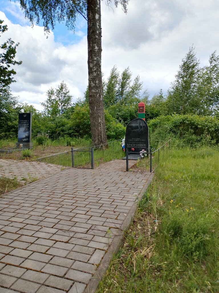 Anıt, heykel Поле памяти, Pskovskaya oblastı, foto