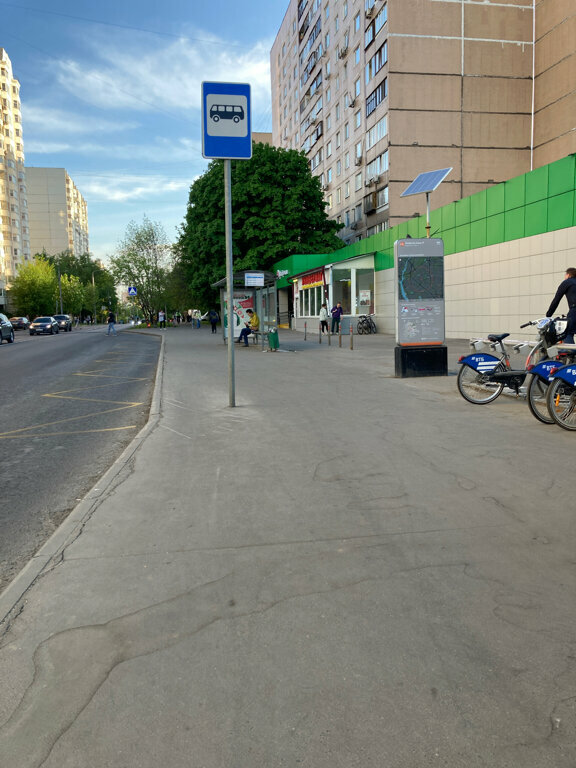 Toplu taşıma durağı Microdistrict Zapadnoye Degunino, Moskova, foto