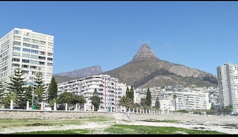 Dağ zirvesi Lion's Head, Capetown, foto