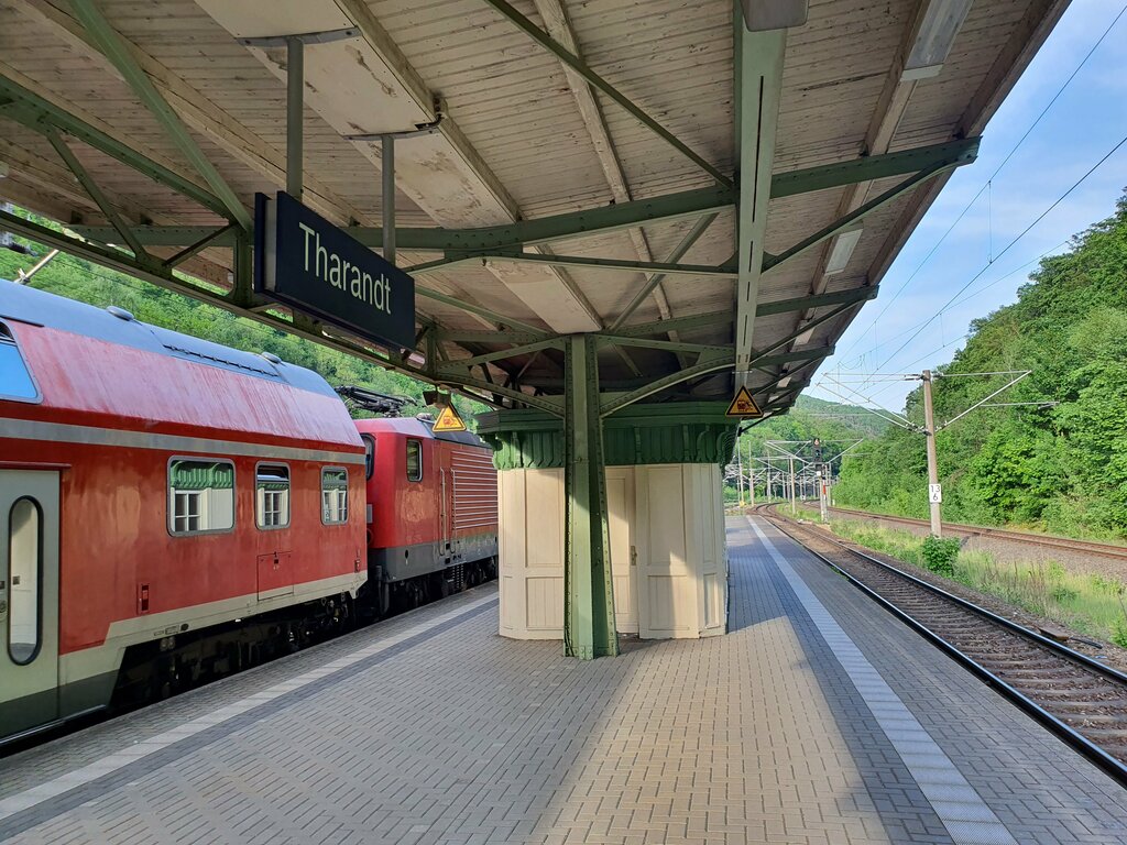 Tren istasyonu Tharandt, Saksonya, foto
